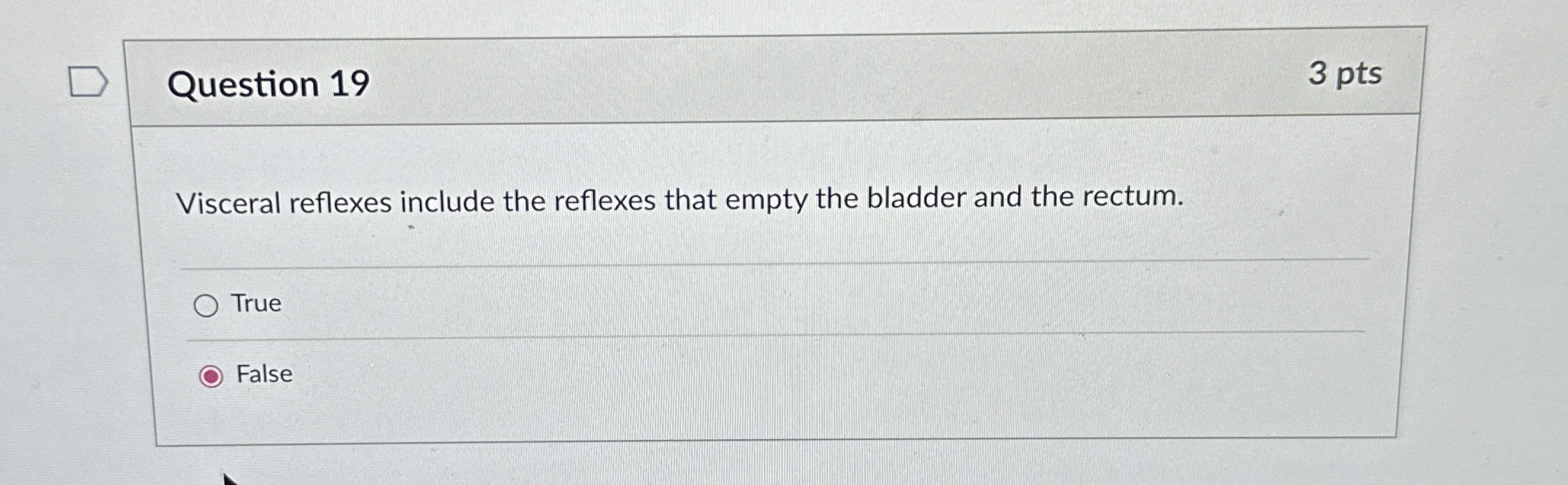 Solved Question 193 ﻿ptsVisceral reflexes include the | Chegg.com
