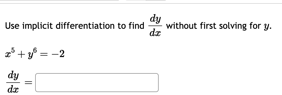 Solved y=(cos(x))5xUse implicit differentiation to find dydx | Chegg.com