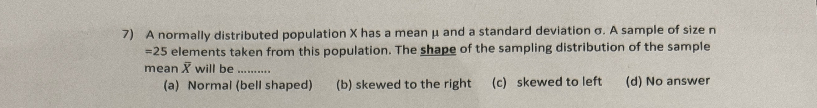 Solved A normally distributed population x ﻿has a mean μ | Chegg.com