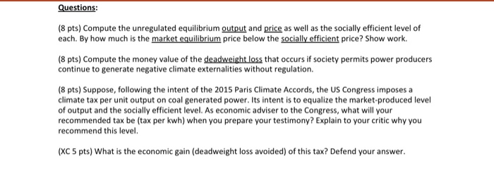 Solved Questions: (8 pts) Compute the unregulated | Chegg.com