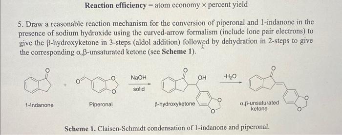 Solved Reaction efficiency = atom economy × percent yield 5. | Chegg.com
