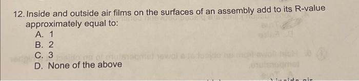 Solved Inside and outside air films on the surfaces of an | Chegg.com