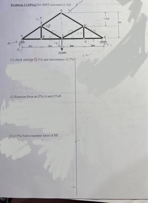 Solved Problem 1(30%) [for ABET outcome (1,6)] (1) check | Chegg.com