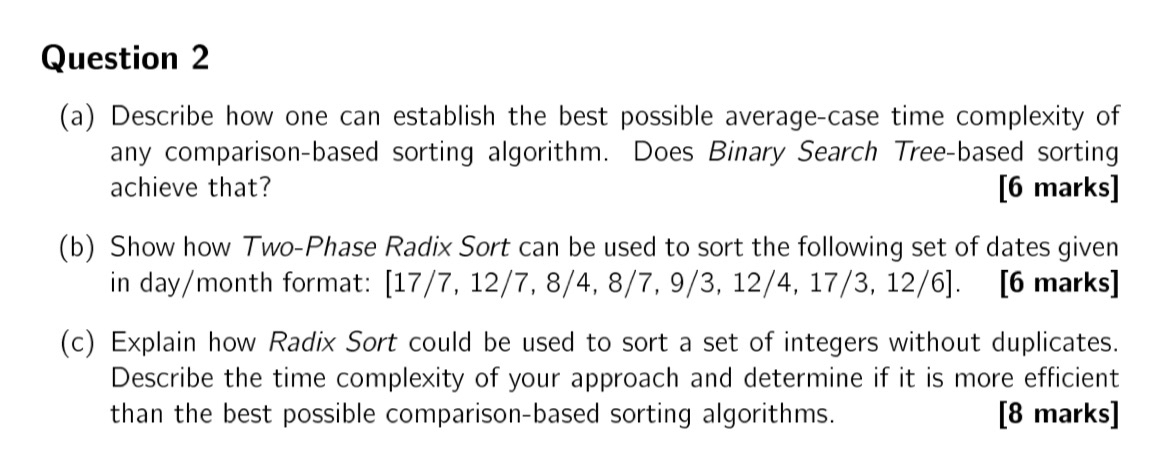 Solved Question 2(a) ﻿Describe how one can establish the | Chegg.com