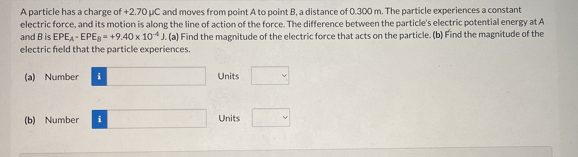 Solved A particle has a charge of +2.70μC ﻿and moves from | Chegg.com