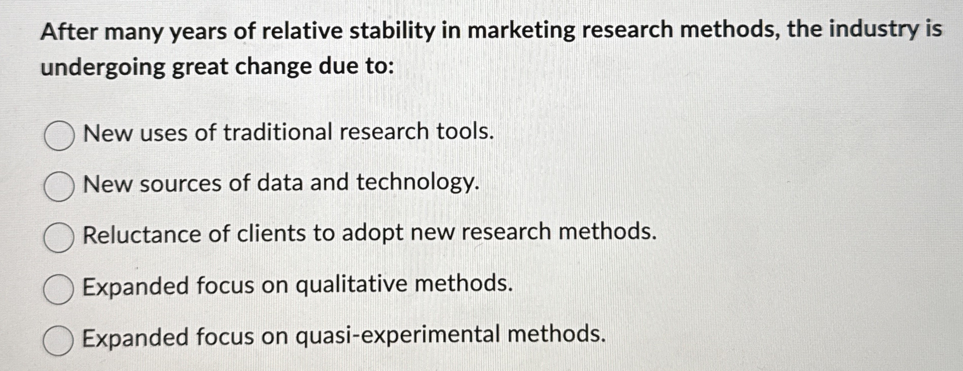 Solved After many years of relative stability in marketing | Chegg.com
