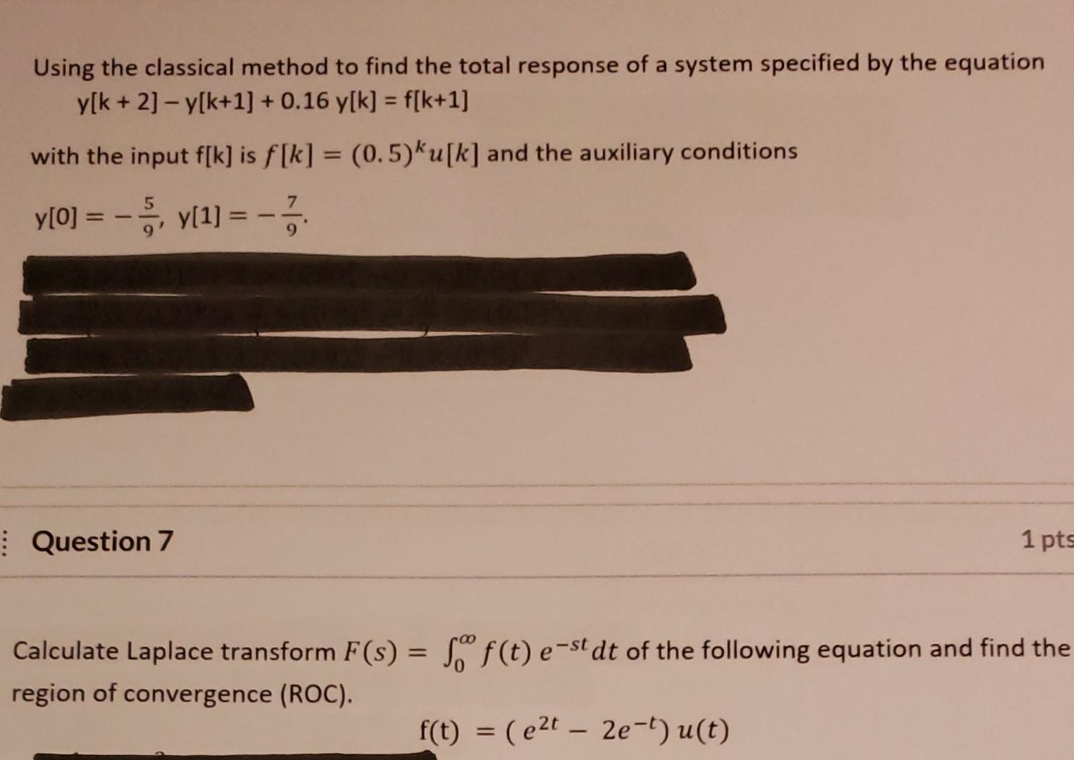 Solved Using the classical method to find the total response | Chegg.com