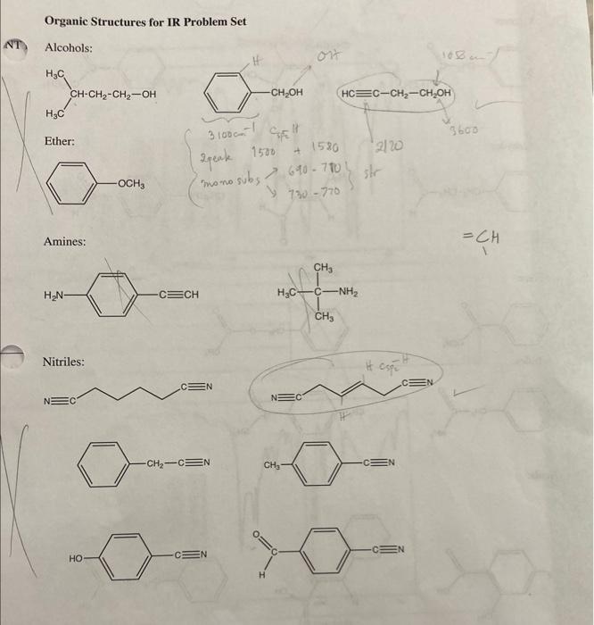 Solved STUDENT NAME 11. Drawer Number 12.Organic Structures | Chegg.com