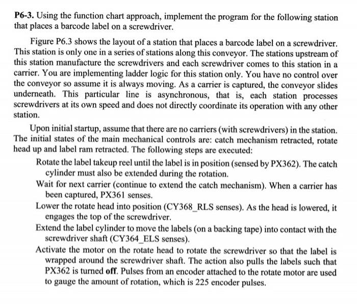 P6-3. Using the function chart approach, implement | Chegg.com