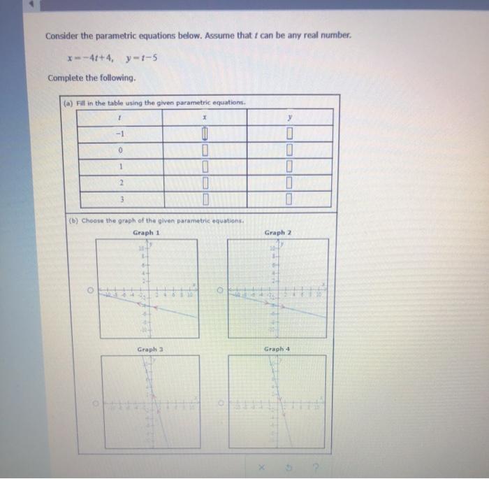 Solved Consider the parametric equations below. Assume that | Chegg.com
