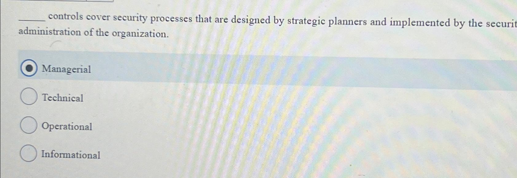Solved controls cover security processes that are designed | Chegg.com
