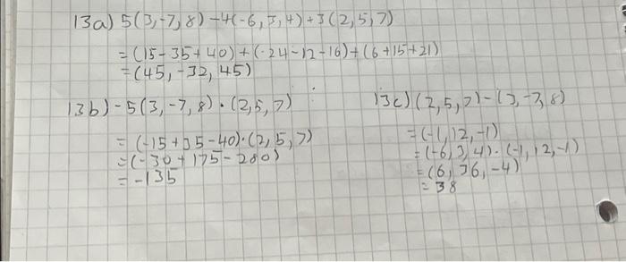 Solved why is the answer for 13a in coordinate form while | Chegg.com