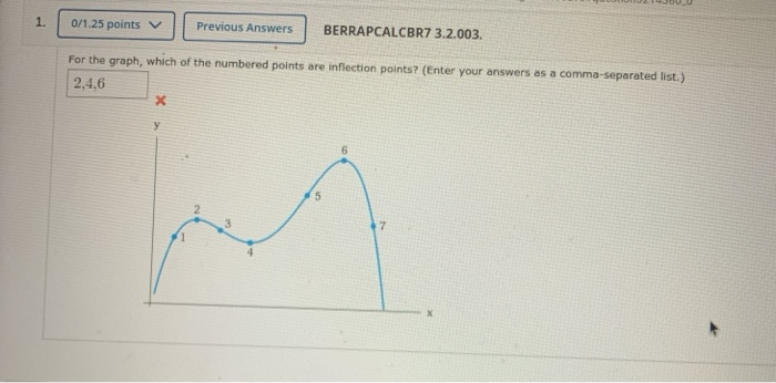 Solved 1. 0/1.25 points Previous Answers BERRAPCALCBR7 | Chegg.com