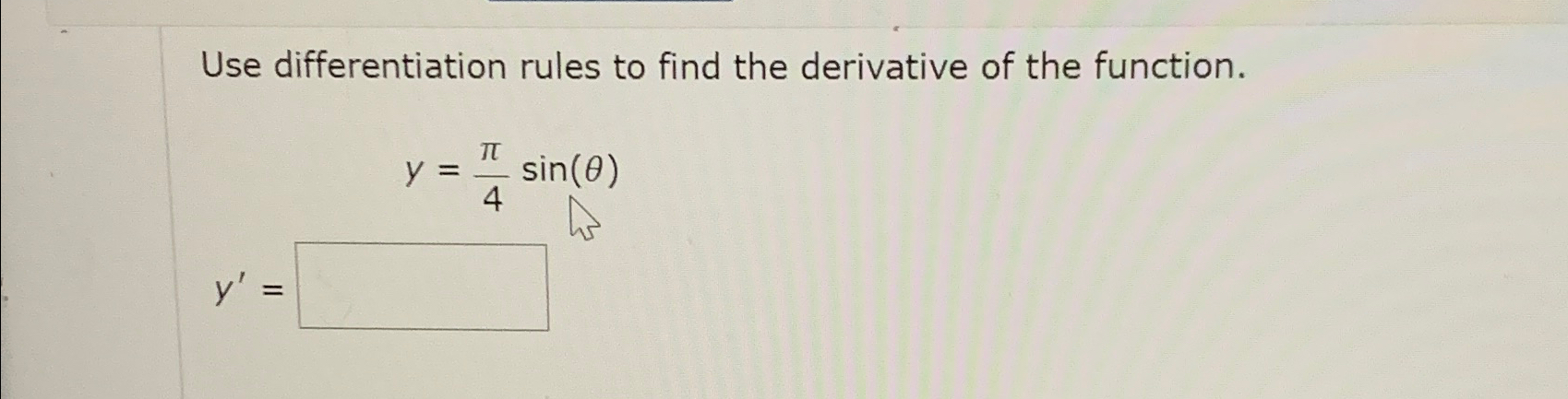Solved Use differentiation rules to find the derivative of | Chegg.com