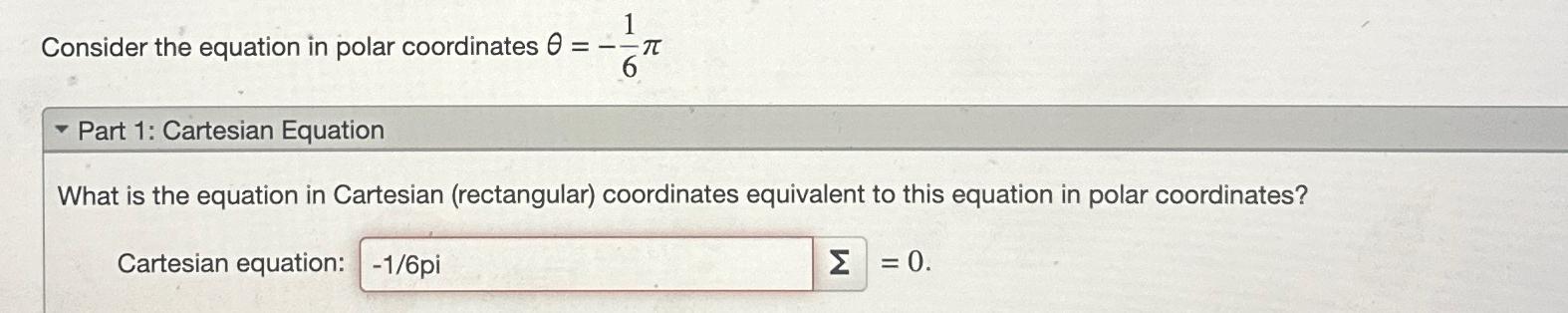 Solved Consider the equation in polar coordinates θ=-16πPart | Chegg.com