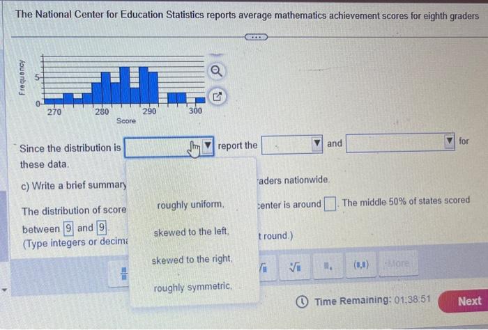 Solved The National Center for Education Statistics reports | Chegg.com