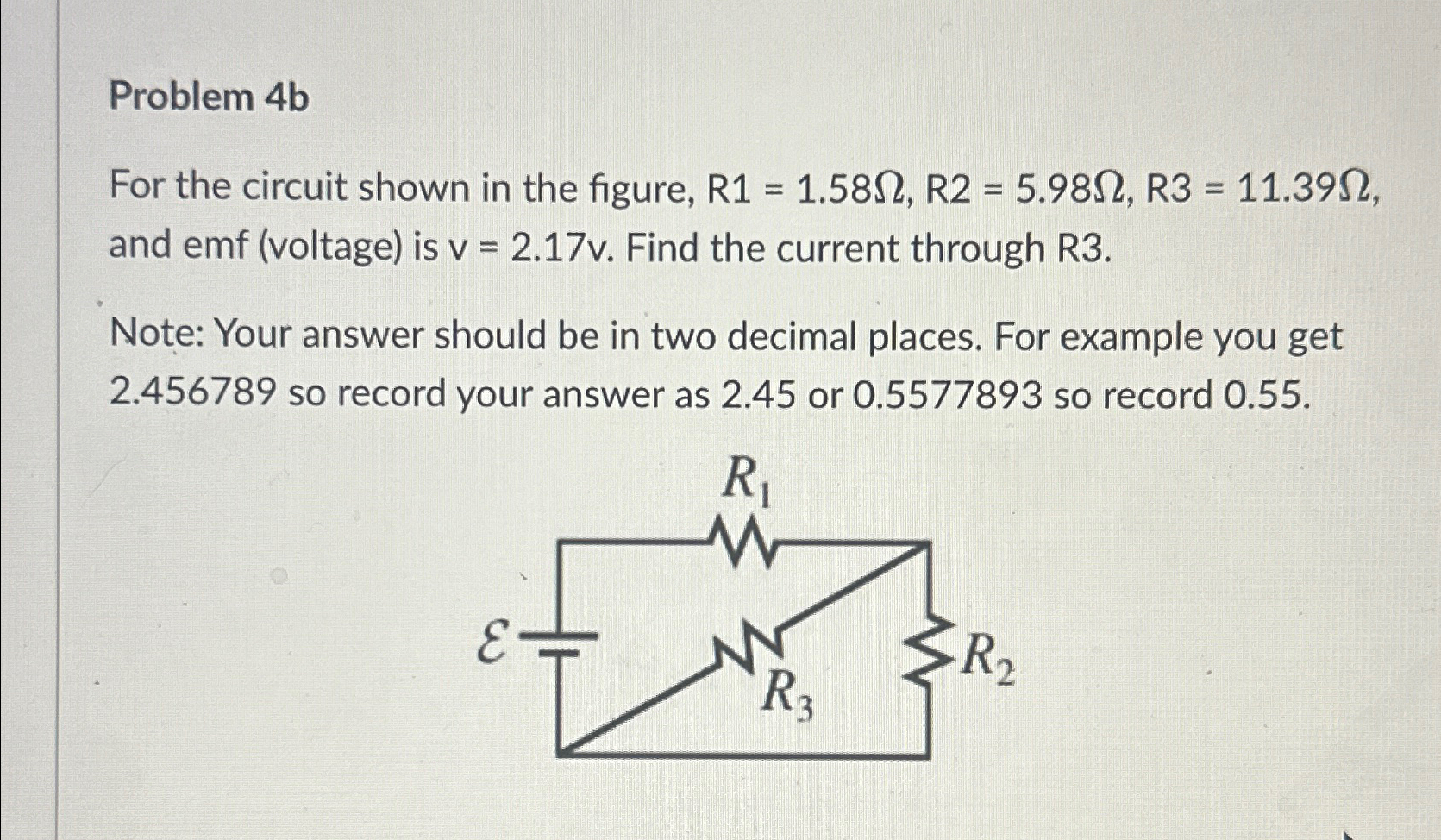 Solved Problem 4bFor the circuit shown in the figure, | Chegg.com