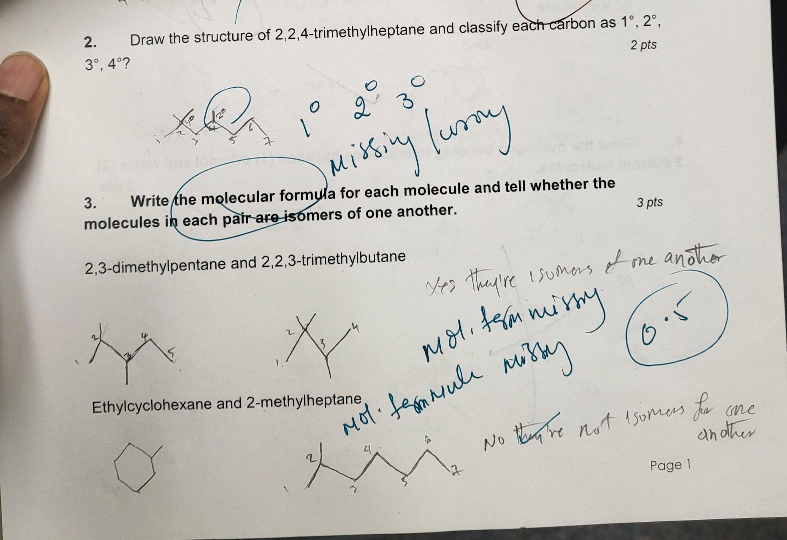 Solved 2. Draw the structure of 2,2,4-trimethylheptane and | Chegg.com