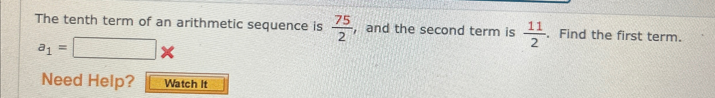 Solved The tenth term of an arithmetic sequence is 752, ﻿and | Chegg.com