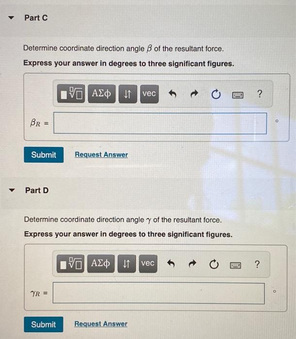 [solved] Part Aif The Coordinate Direction Angles For F3 Wi