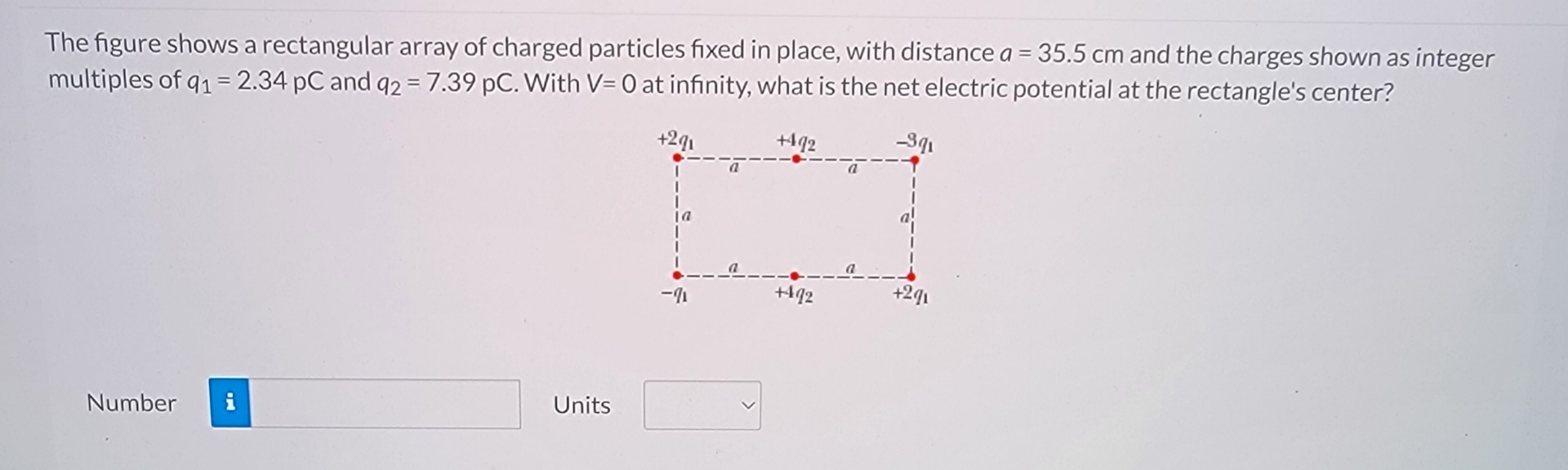 Solved The figure shows a rectangular array of charged | Chegg.com Solved The figure shows a rectangular array of charged | Chegg.com