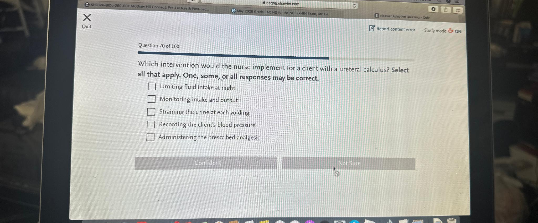 Solved Quit9Report content errorStudy modeONQuestion 70 ﻿of | Chegg.com