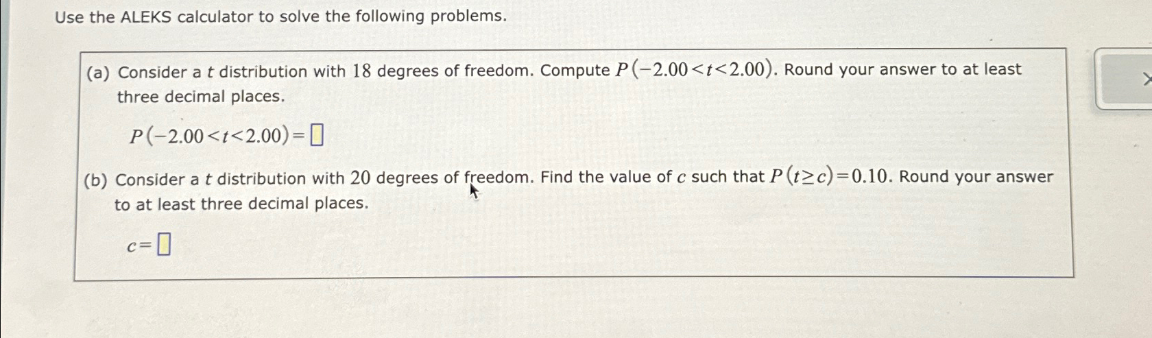 Solved Use the ALEKS calculator to solve the following | Chegg.com