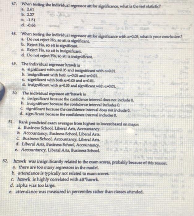 Solved please answer questions 44 through 52. please show | Chegg.com Solved please answer questions 44 through 52. please show | Chegg.com