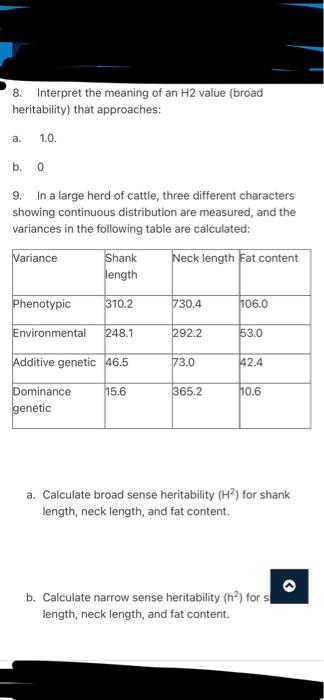 Lab 11: Quantitative Genetics 1. The formula (Sx)/N) | Chegg.com