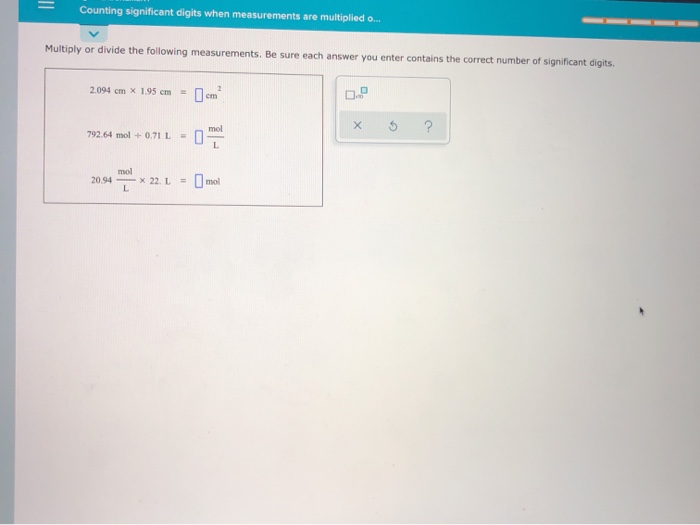 Solved Counting significant digits when measurements are | Chegg.com