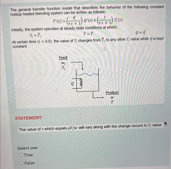 Solved The general transfer function model that describes | Chegg.com