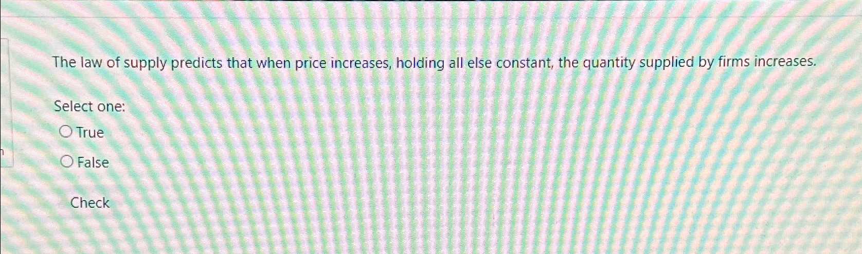 Solved The law of supply predicts that when price increases, | Chegg.com