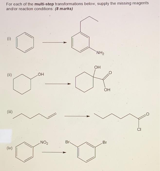 For Each Of The Multi Step Transformations Below 