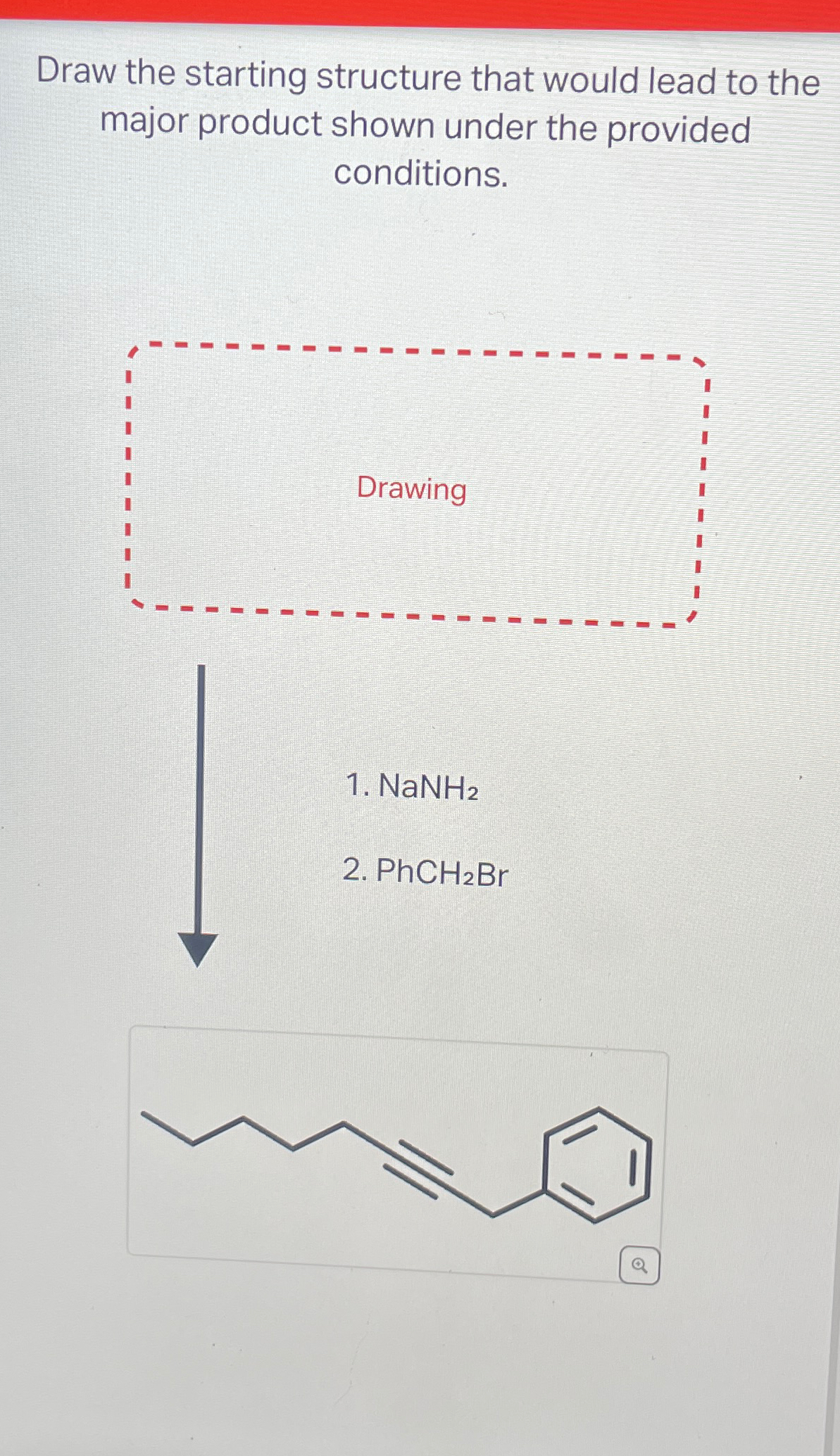 Solved Draw the starting structure that would lead to the | Chegg.com