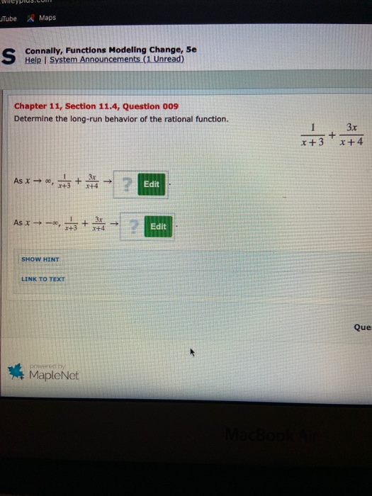 Solved + 3 +4 Tube Maps Connally, Functions Modeling Change, | Chegg.com