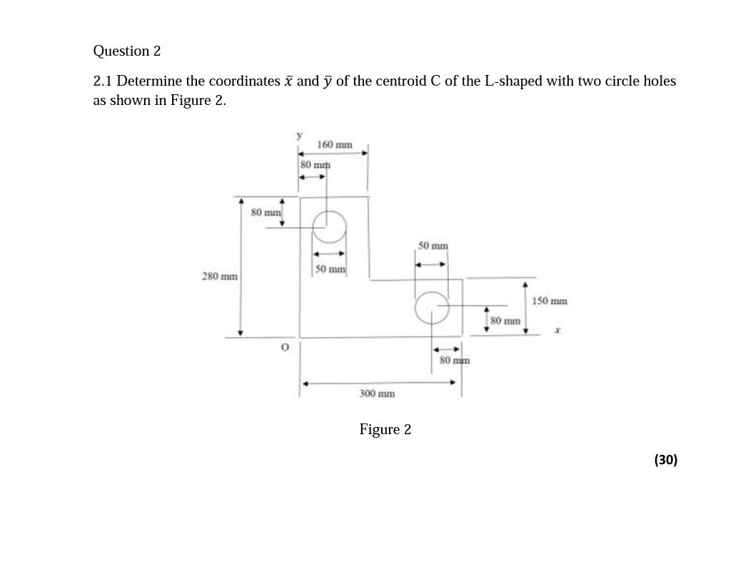 Solved Question 2 2.1 Determine the coordinates and Šof | Chegg.com