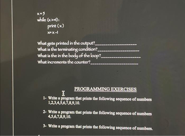 Solved - An example of a iterative statement (loop) that | Chegg.com