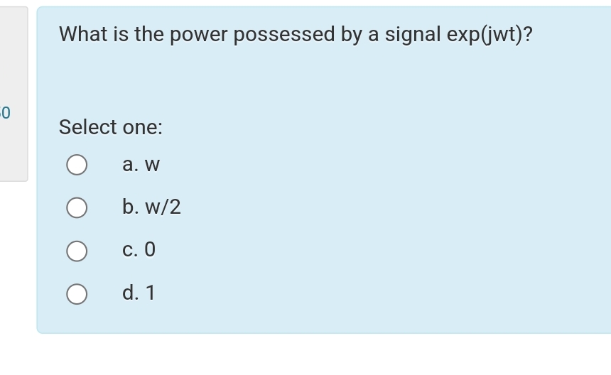 Solved What is the power possessed by a signal | Chegg.com