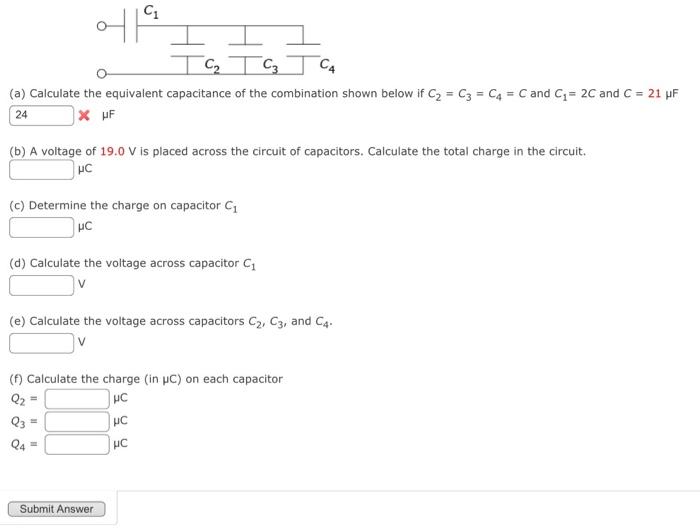 Solved (a) Calculate the equivalent capacitance of the | Chegg.com