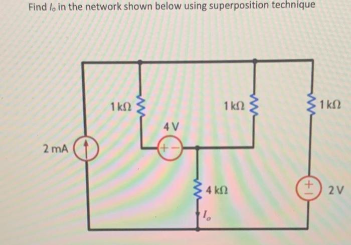 Solved Find loin the network shown below using superposition | Chegg.com