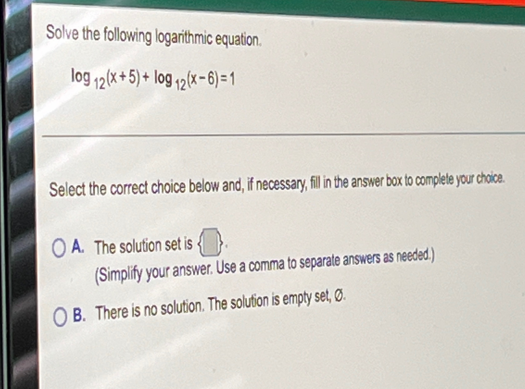 Solved Solve the following logarithmic | Chegg.com