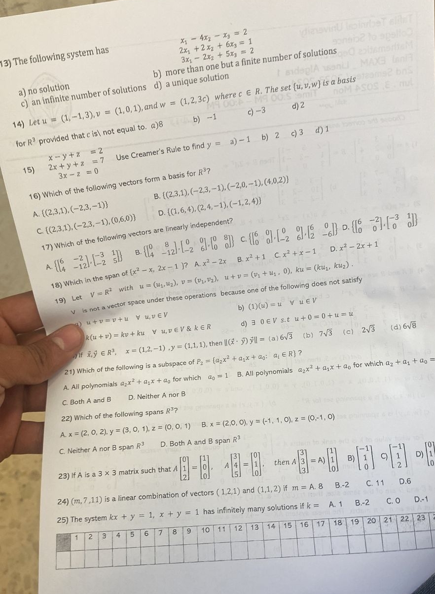 Solved The following system hasa) ﻿no | Chegg.com