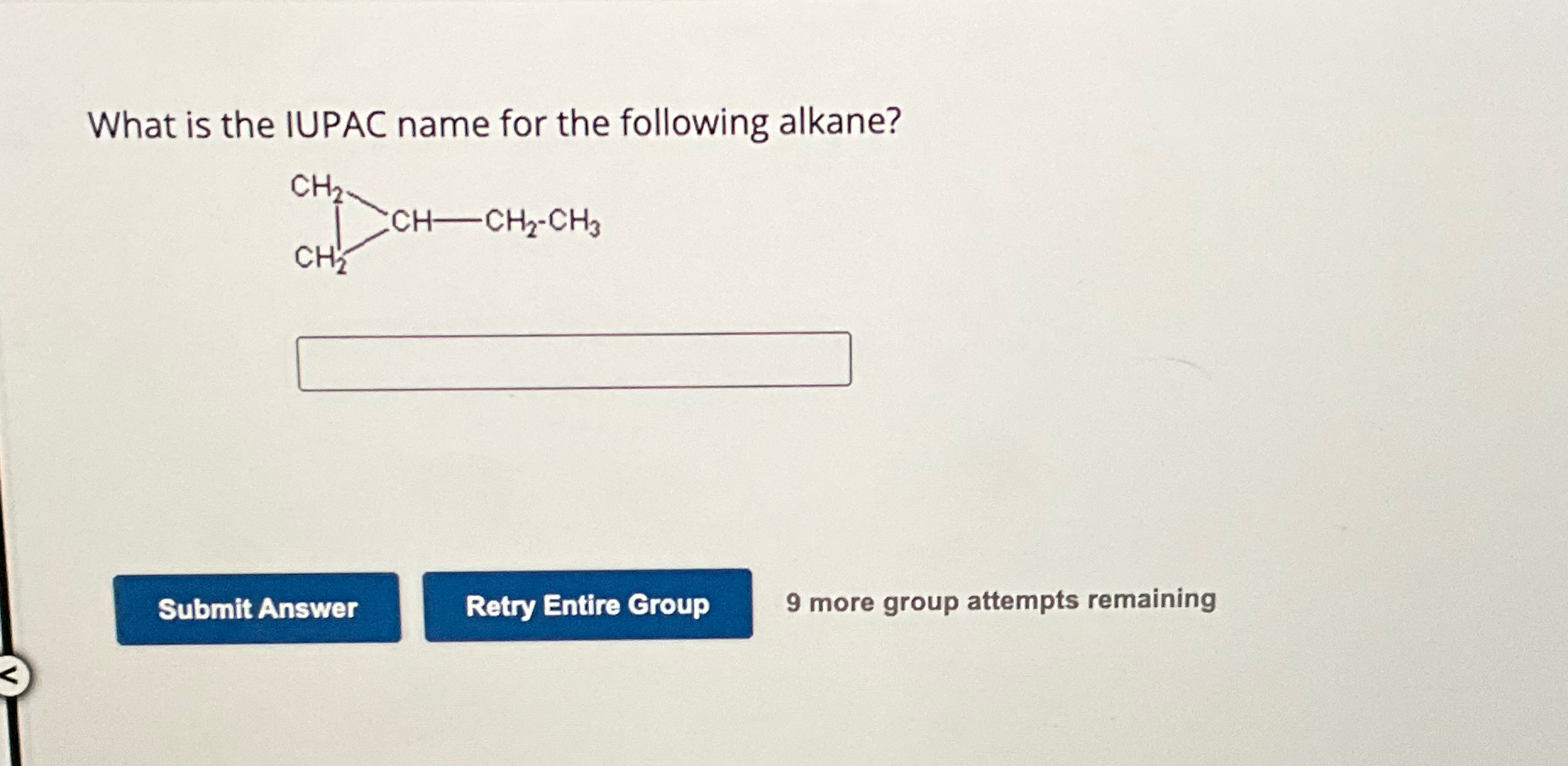 Solved What is the IUPAC name for the following alkane? | Chegg.com
