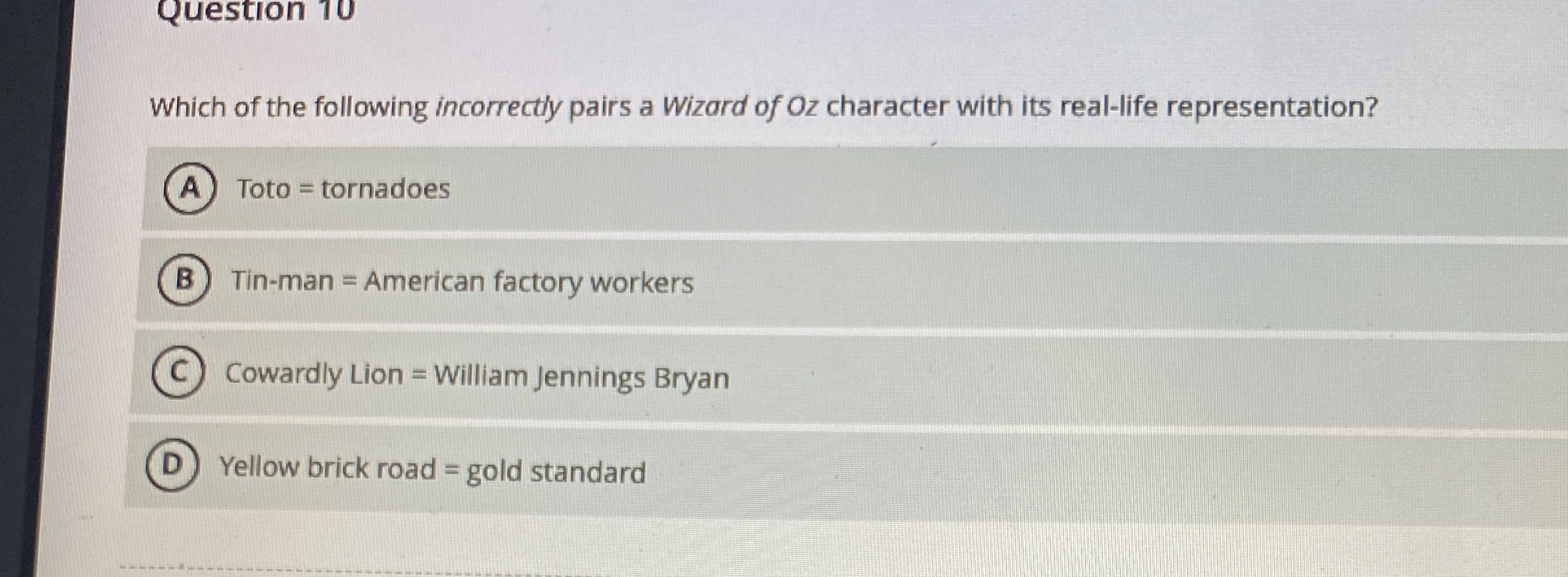 Solved Which of the following incorrectly pairs a Wizard of | Chegg.com