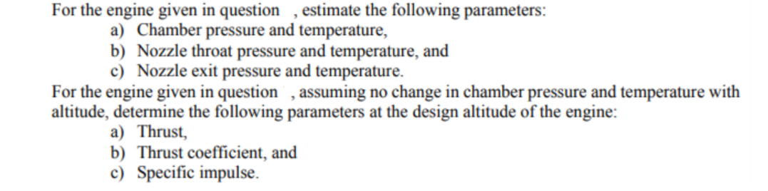 Solved A LOX/LH2 ﻿bipropellant rocket engine used for launch | Chegg.com