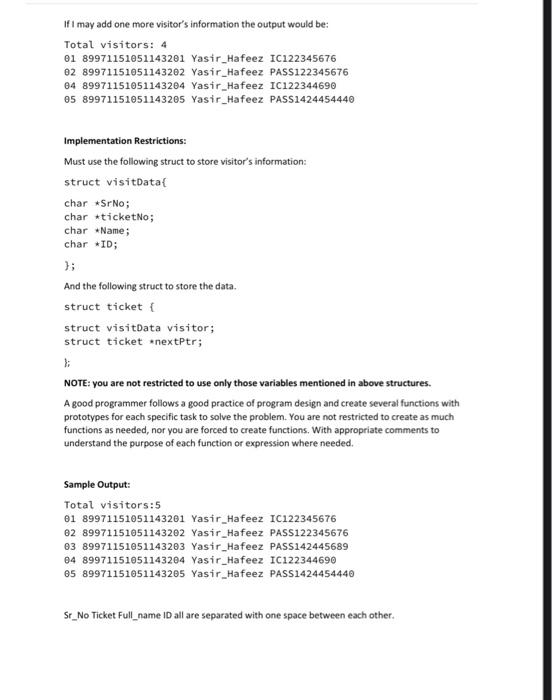 Solved Program Should Be Written In C And Can Include Chegg