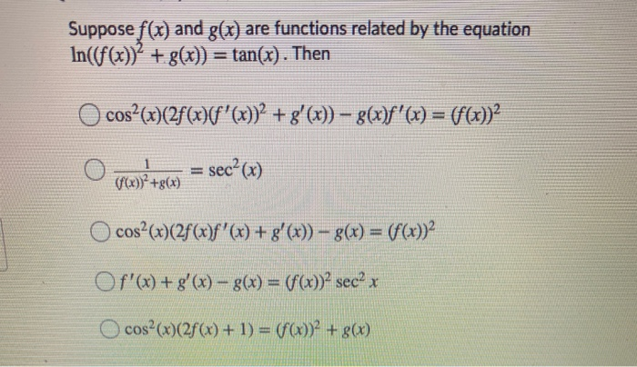 Solved Suppose F X And G X Are Functions Related By The