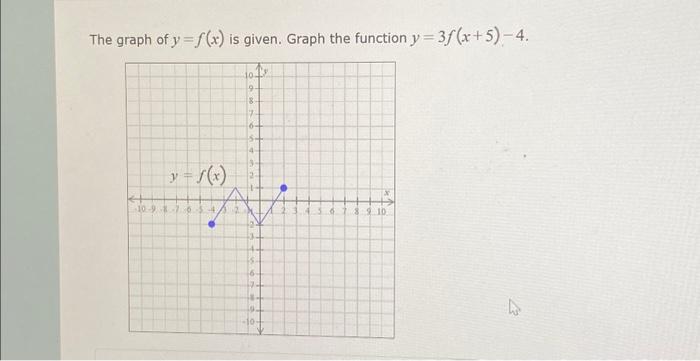 Solved The graph of y=f(x) is given. Graph the function | Chegg.com