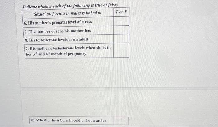 Solved Indicate whether each of the following is true or | Chegg.com