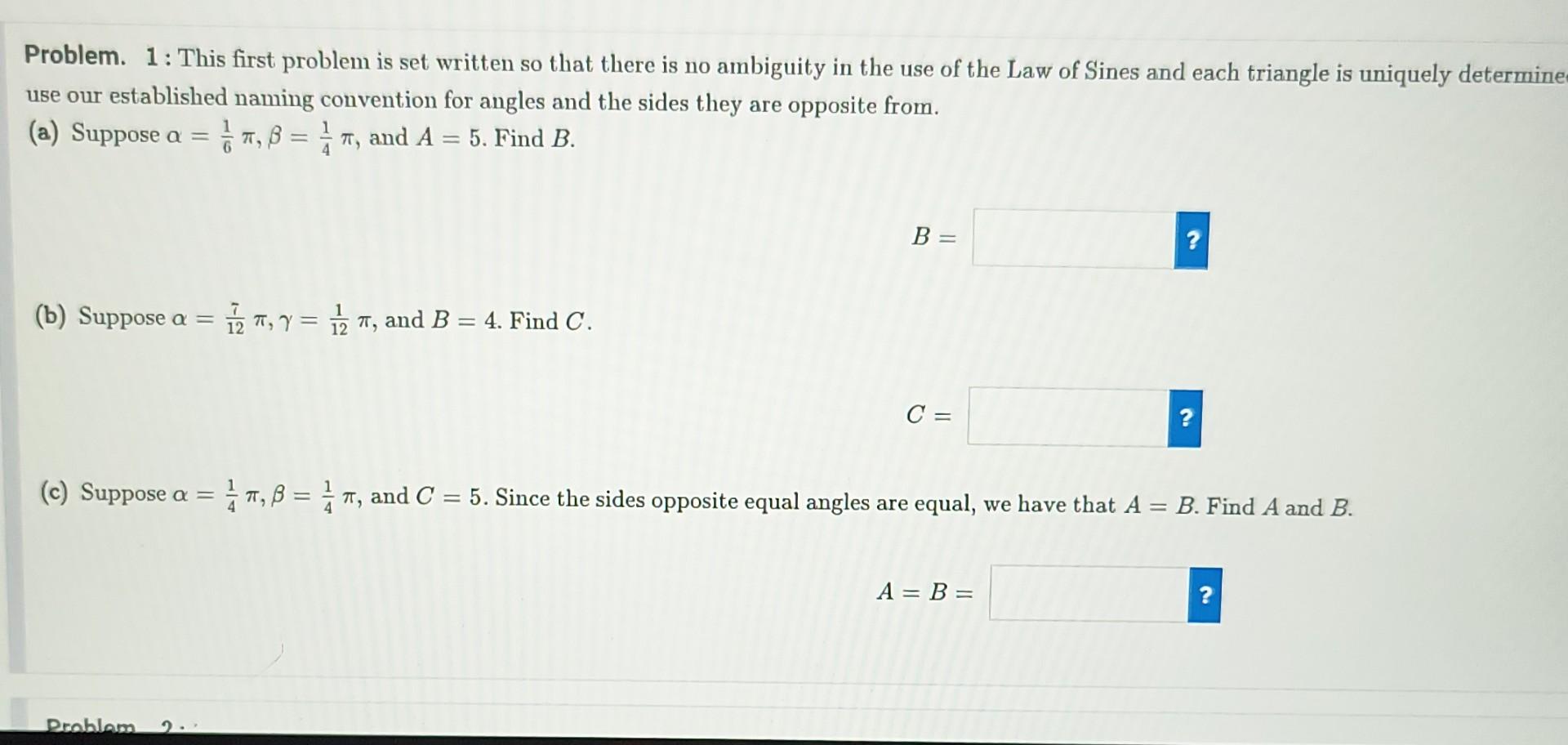 Solved Problem. 1 : This first problem is set written so | Chegg.com